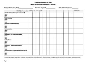 Drop Off Tax Document Checklist 2021-02-05